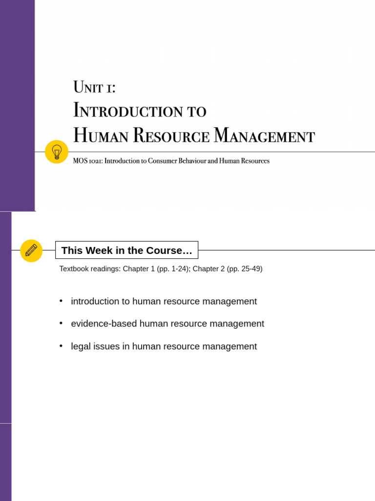 Introduction to Human Resource Management | PDF | Human Resource ...