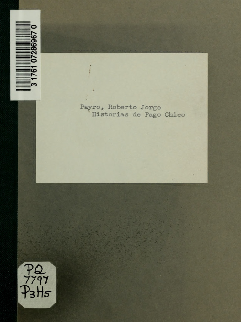Historias de Pago Chico de Payró | PDF