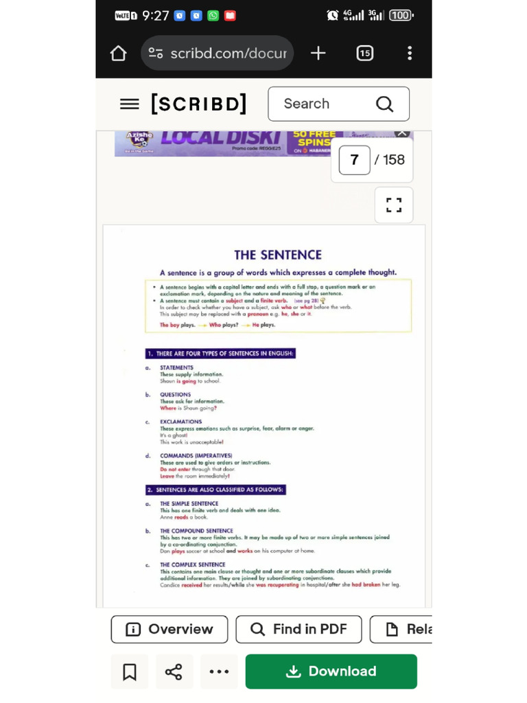 Grade 9 English | PDF