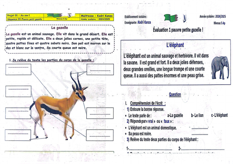 Texte La Gazelle | PDF