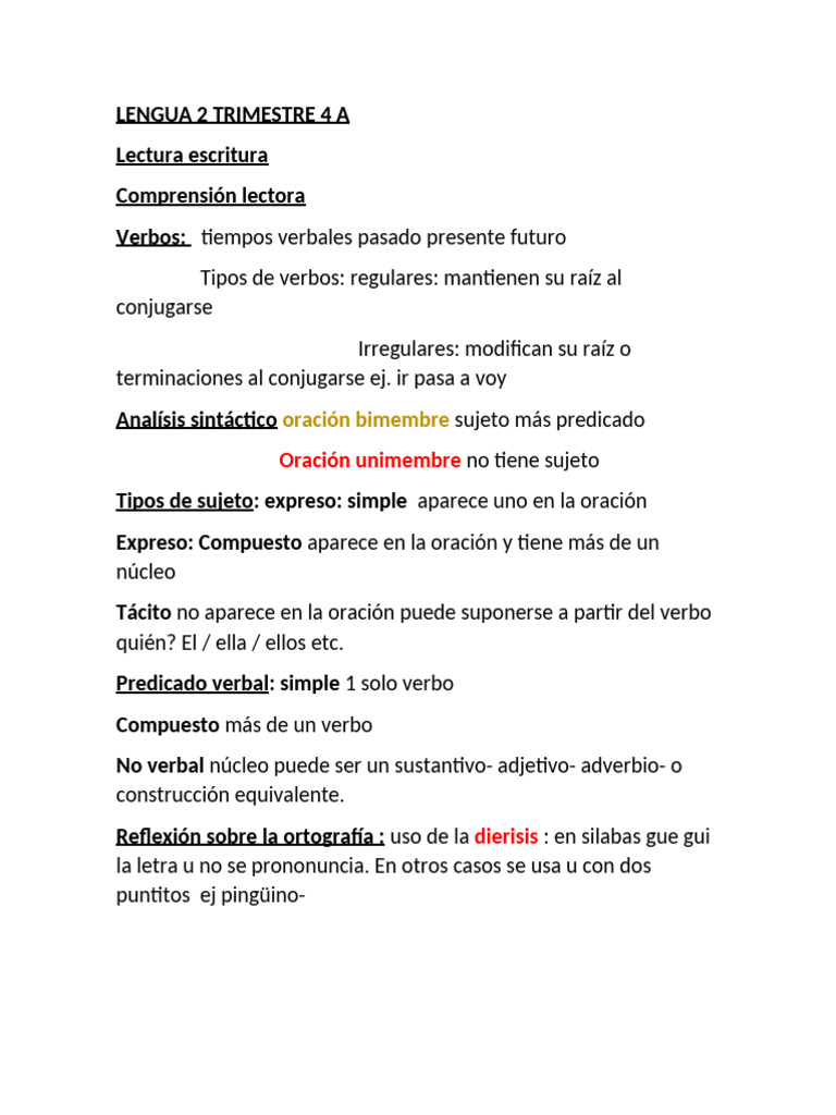 Contenidos Clave de Lengua y Ciencias Sociales | PDF | Verbo | Póster