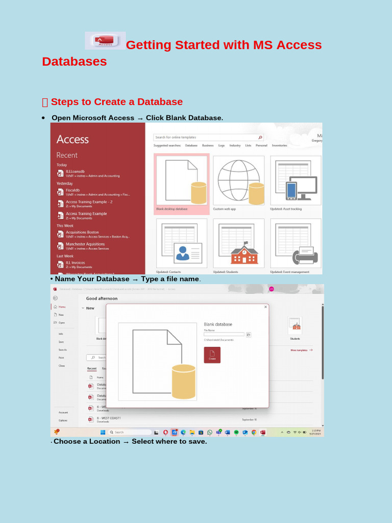 MS Access Poster | PDF