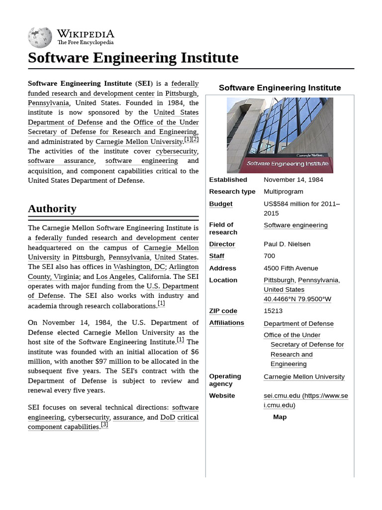 Software Engineering Institute | PDF | Systems Engineering | Software Engineering