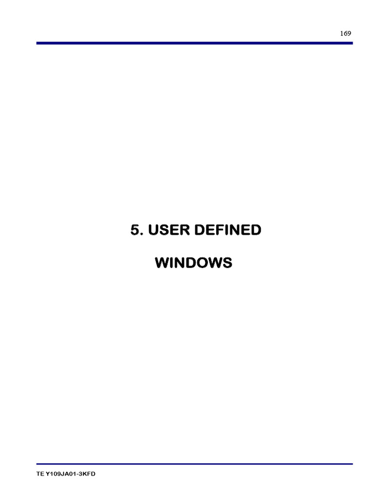 User Defined Windows for Monitoring | PDF