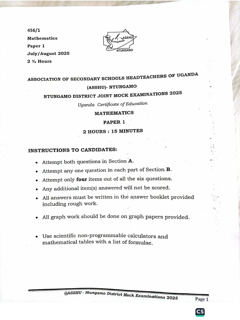 Asshu Uce MTC 2025 | PDF