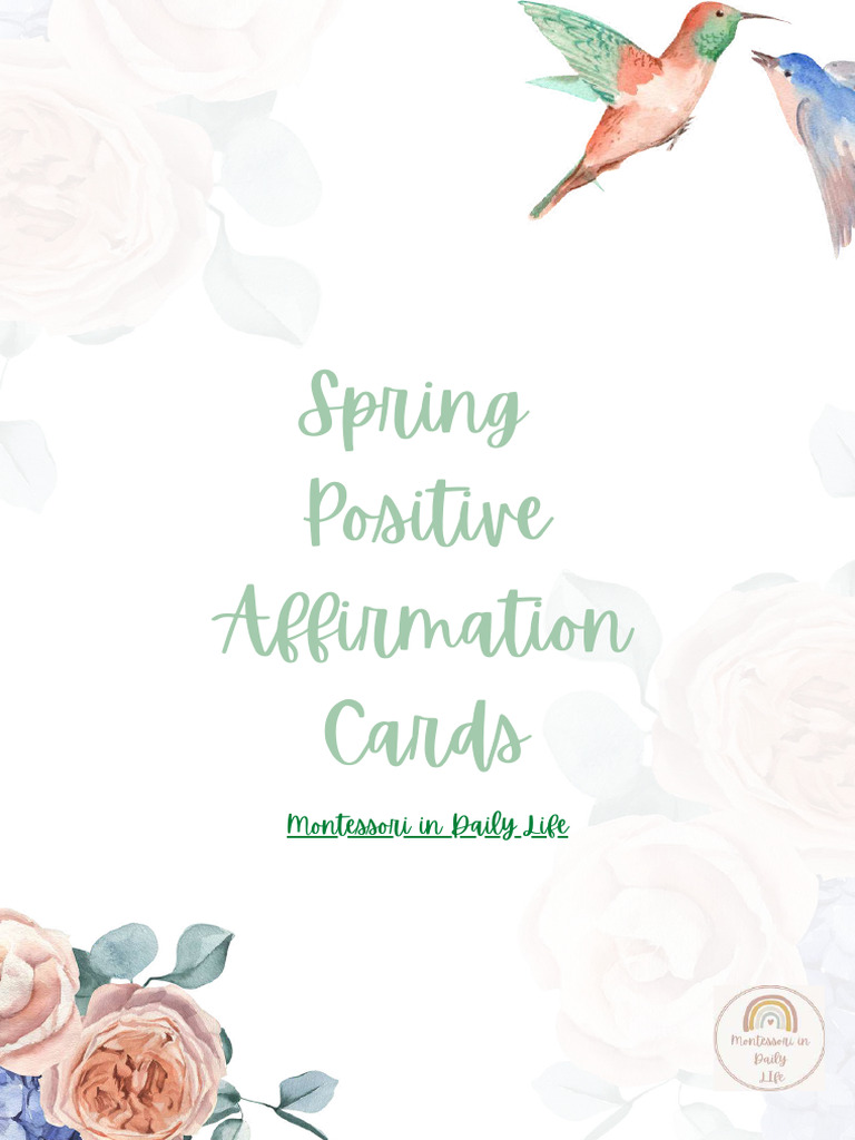 Positive Affirmation Cards | PDF | Emotions | Social Psychology
