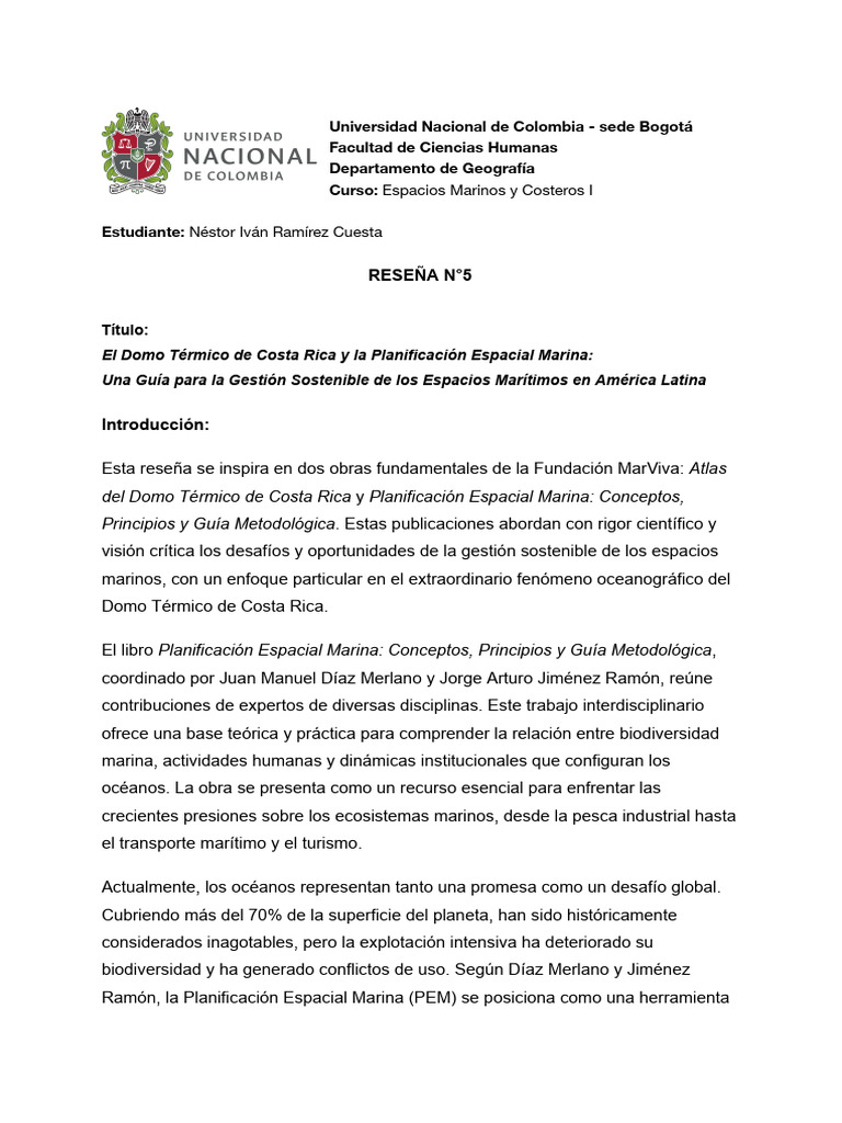 Gestión Sostenible del Domo Térmico en Costa Rica | PDF ...