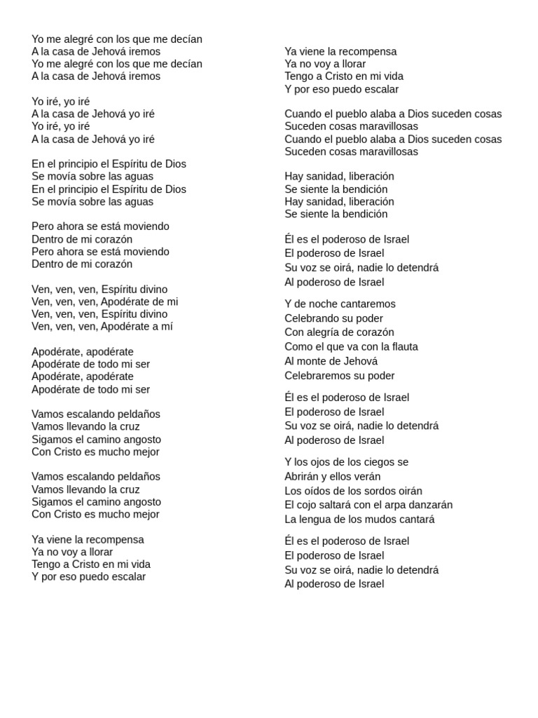 Yo Me Alegré Con Los Que Me Decían | PDF