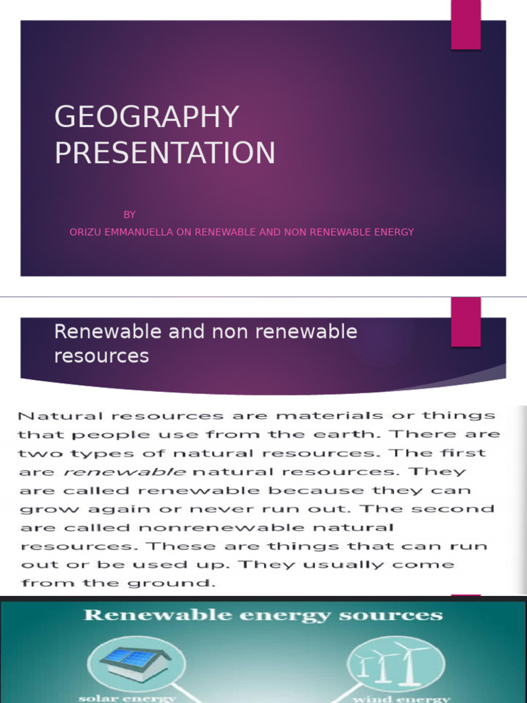 Renewable vs Non-Renewable Energy Overview | PDF | Renewable Energy ...
