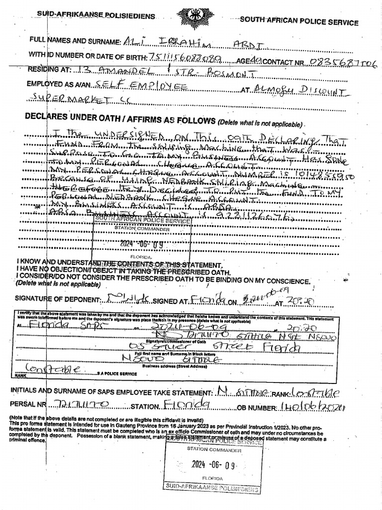 Abdi Affidavit | PDF