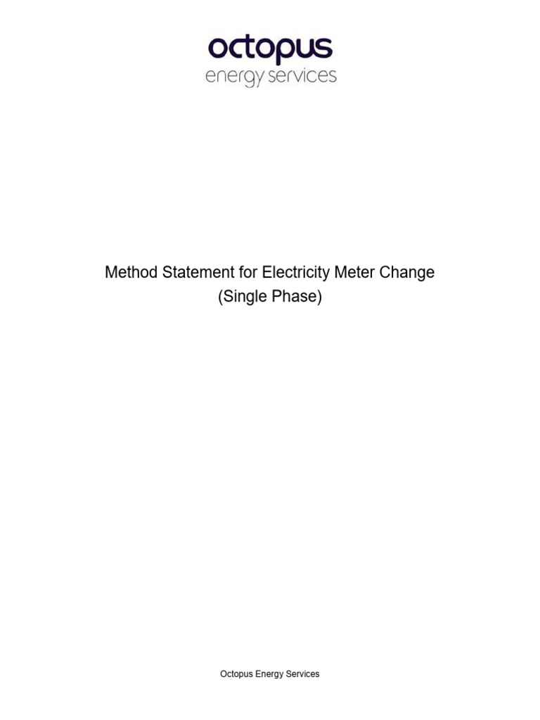 Electricity Meter Change Method Statement | PDF | Fuse (Electrical) | Audit