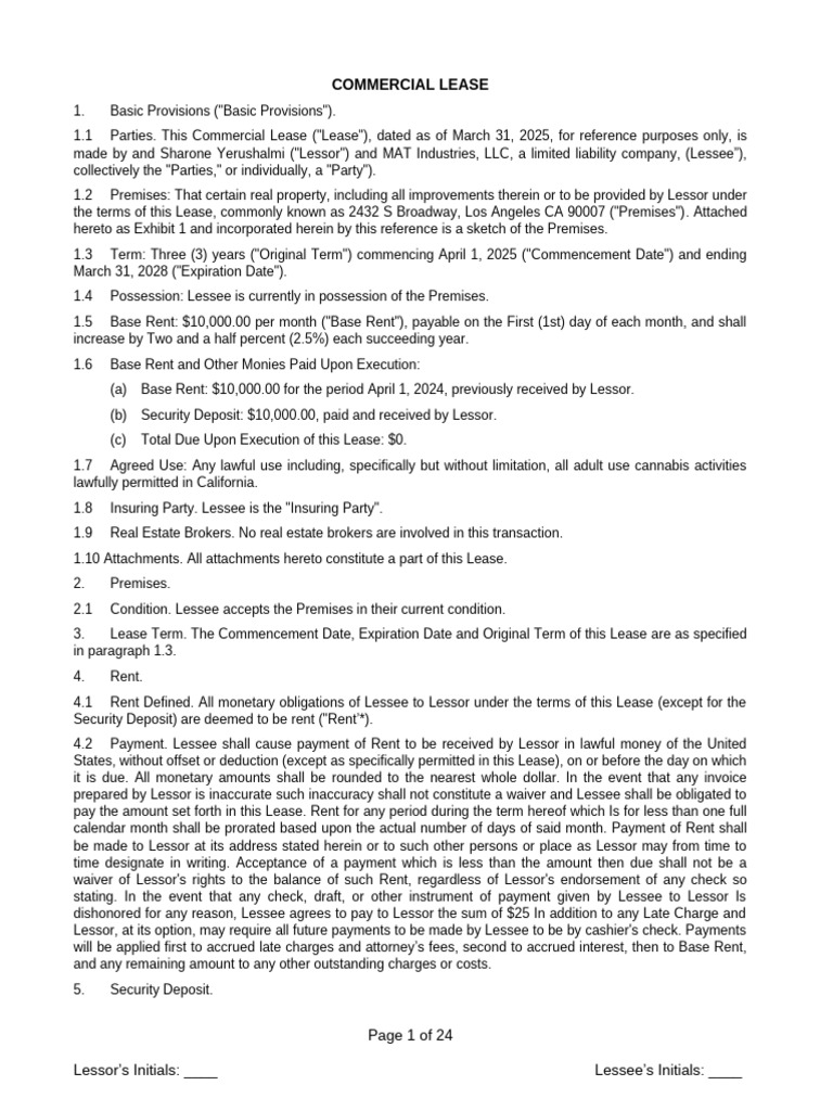 Commercial Lease Agreement Overview | PDF | Lease | Insurance
