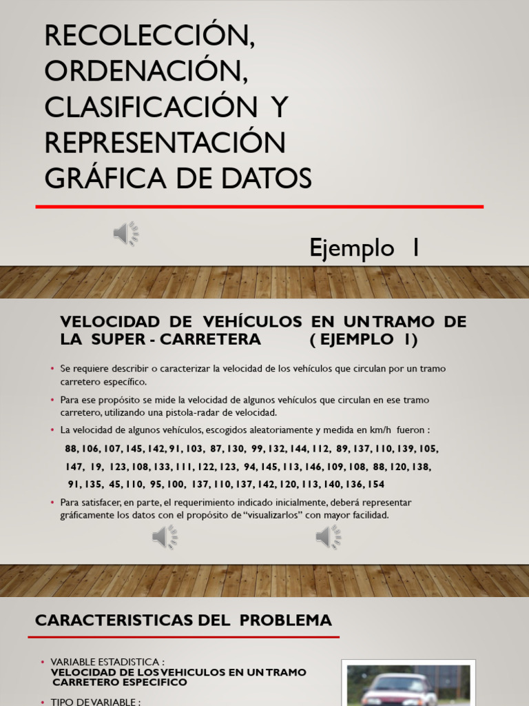 EJEMPLO 1 COMPLETO Recolección, Ordenación, Clasificación y Representn Grafica de Datos ...