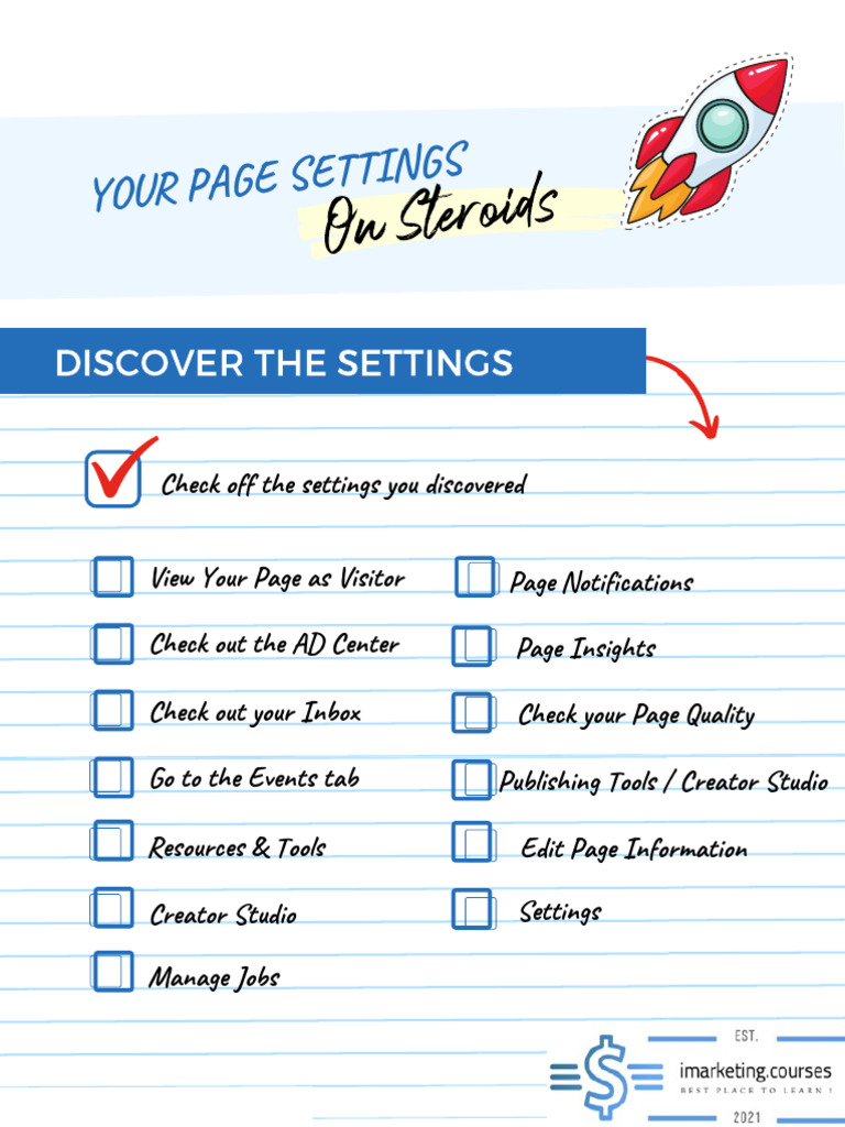 Page Settings Checklist | PDF