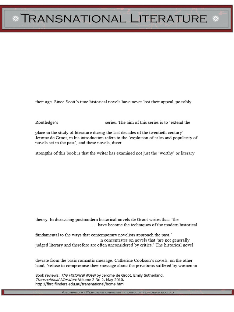 Understanding Historical Novels | PDF | Novels | Historical Fiction