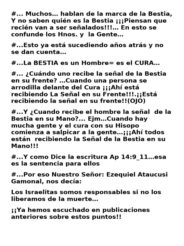 La Bestia y su Señal en la Religión | PDF | Número de la bestia