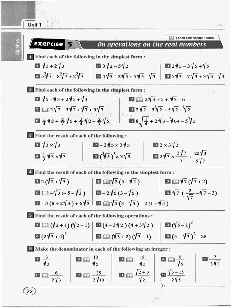 002 Prep 2 First Term 2013 2014 Algebra Exercises Unit 1 Part 2 | PDF