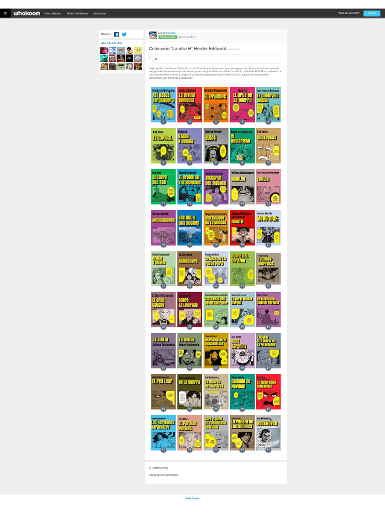 Colección - La Otra H - Herder Editorial, A List of Deojeda Comics On ...