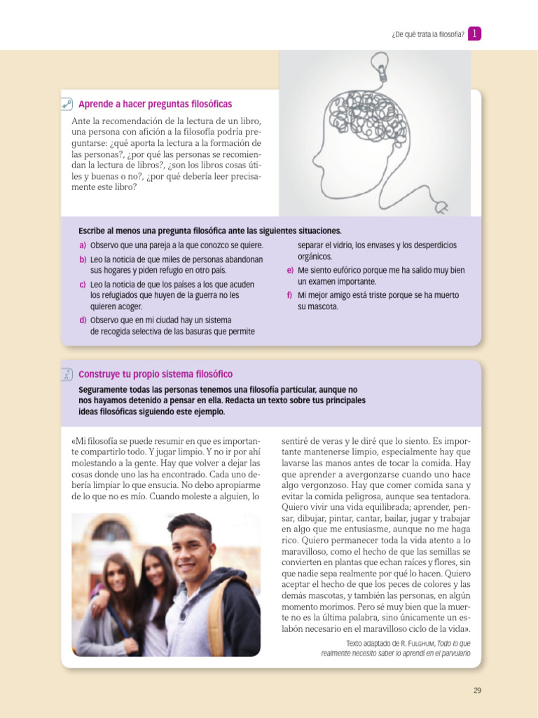 Aprende A Hacer Preguntas Filosóficas: A) B) C) E) F) | PDF