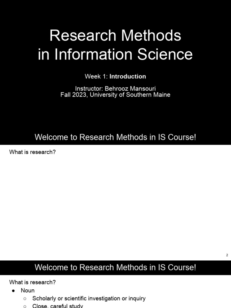Research Methods - Week 1 - Introduction | PDF | Qualitative Research | Hypothesis