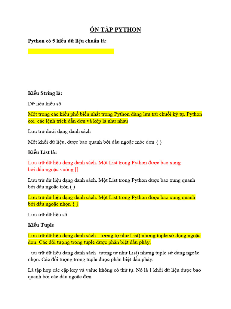 ON TAP PYTHON DA TR | PDF