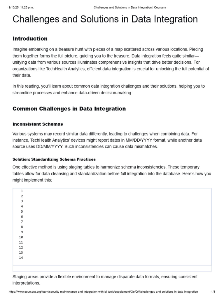 Data Integration Challenges & Solutions | PDF | Databases | Data