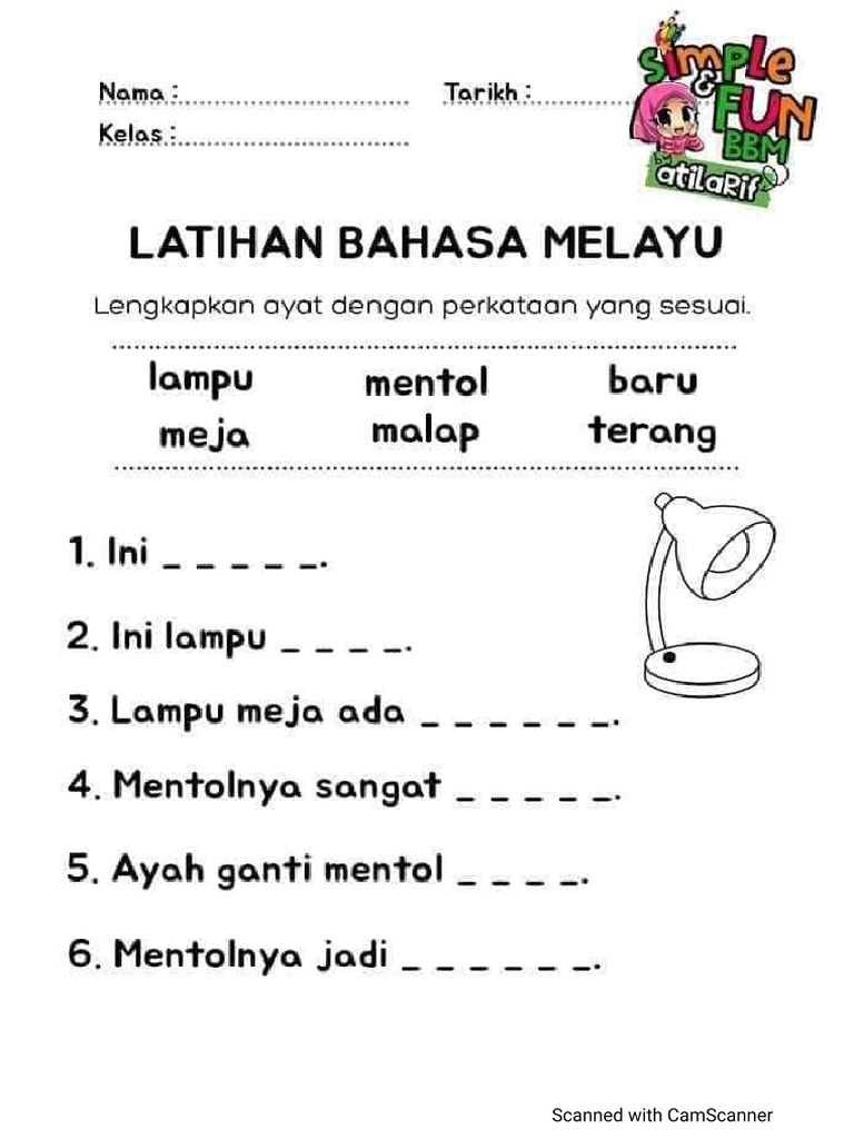 Latihan Menulis Pra Sekolah | PDF