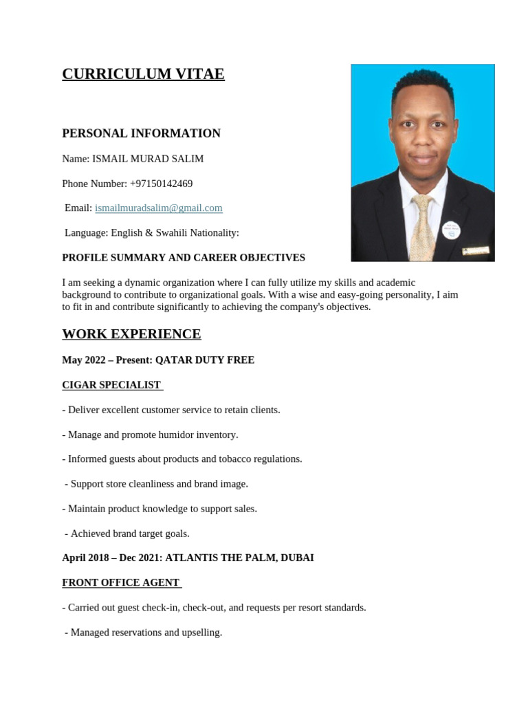 Ismail’s Resume | PDF