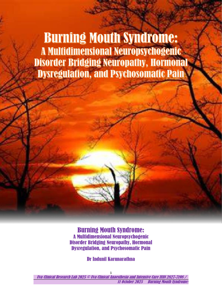 Understanding Burning Mouth Syndrome | PDF | Peripheral Neuropathy | Pain