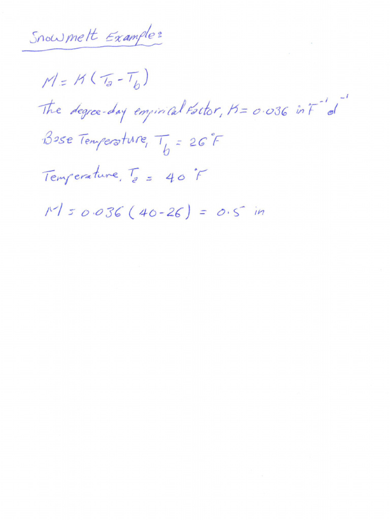 Snowmelt Example2 | PDF
