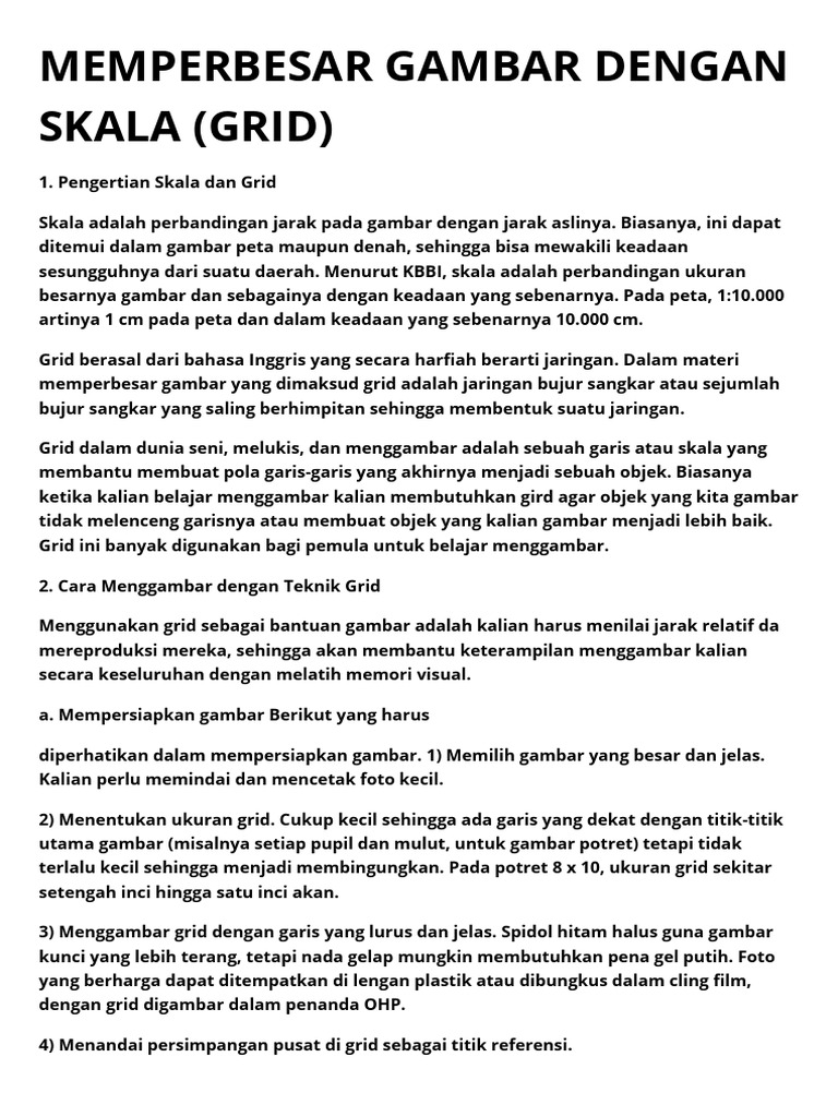 Memperbesar Gambar Dengan Skala (Grid) | PDF