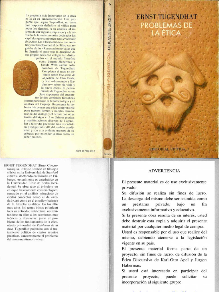 Ernst Tugendhat - Problemas de La Ética - Optimizado | PDF | John Rawls ...