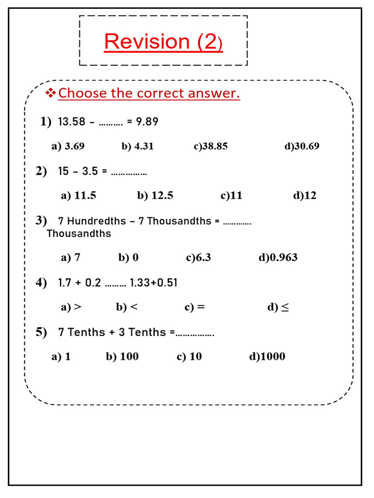Revision Grade ( (5) ) | PDF