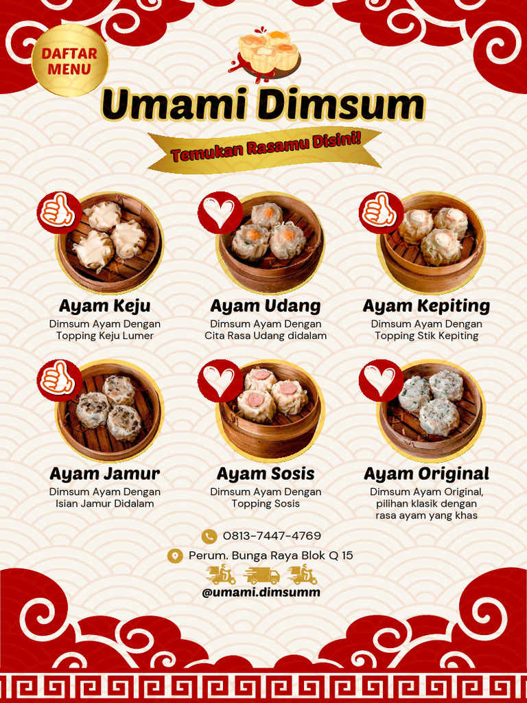Daftar Menu Umami Dimsum | PDF