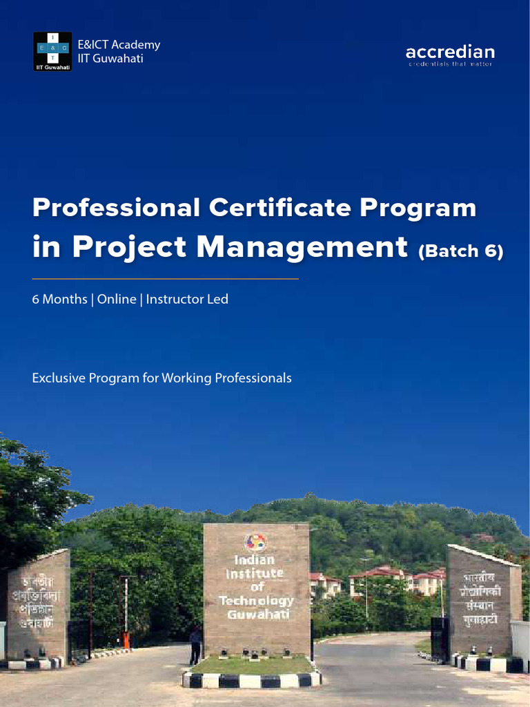 IITG Professional Certificate in PMT | PDF | Project Management | Agile ...