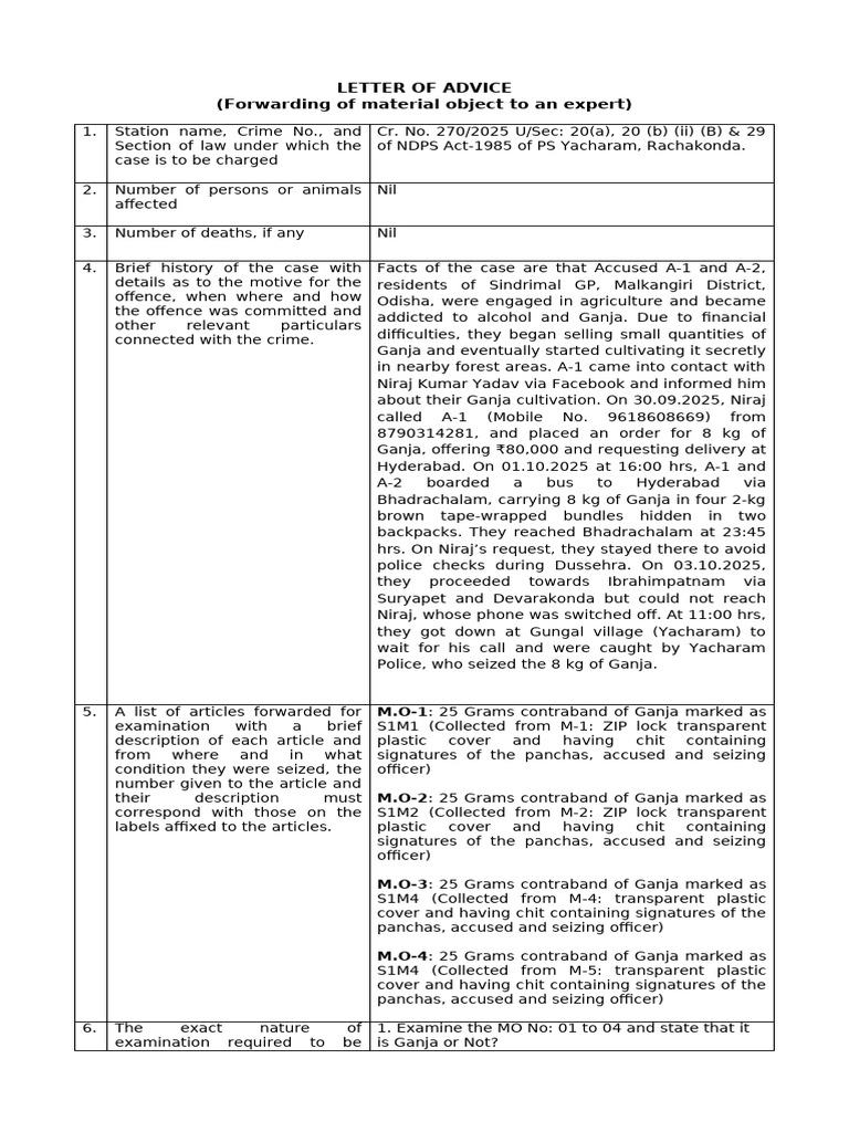 Letter of Advise & FSL Letter | PDF