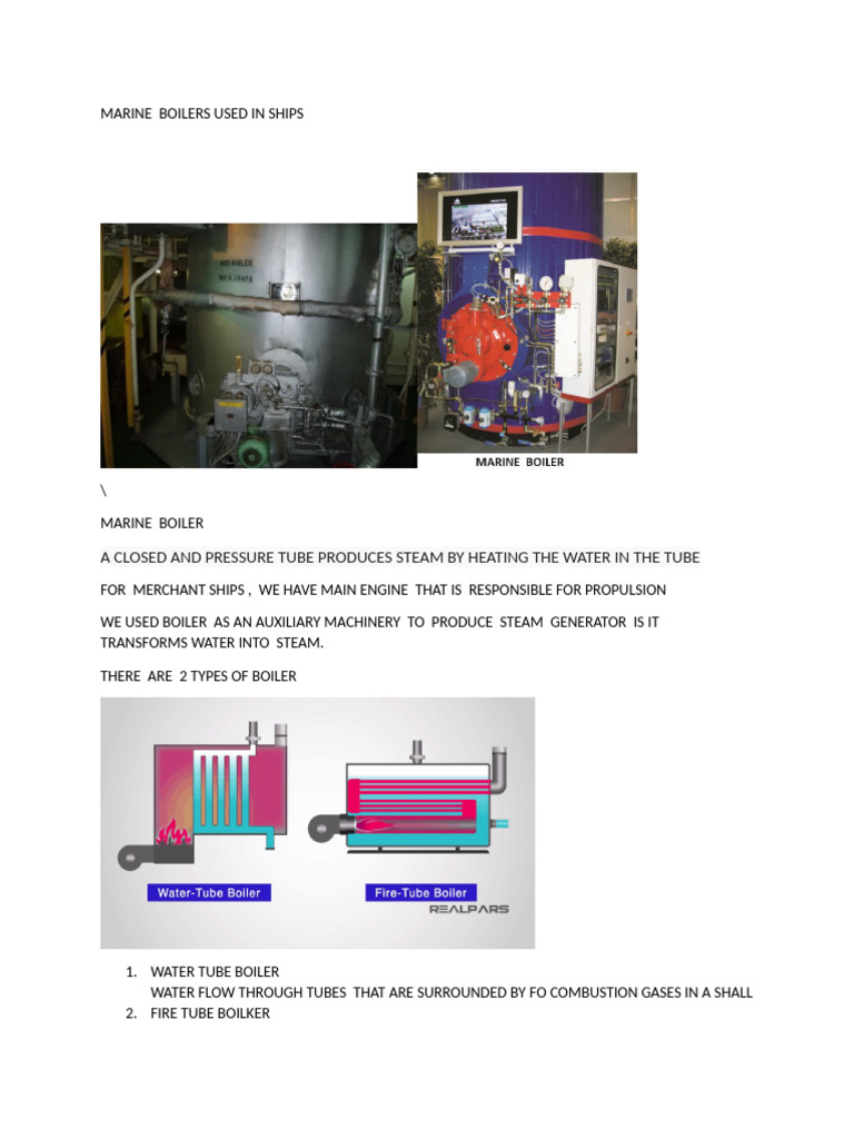 Marine Boilers in Ship Operations | PDF