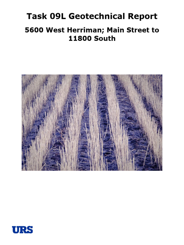 Geotech Report_UDOT Project | PDF | Geotechnical Engineering | Road Surface