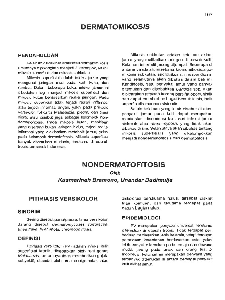 Dermatomikosis: Pitiriasis Versikolor | PDF