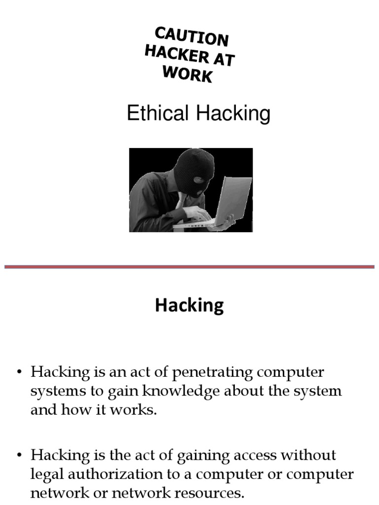 Ethical Hacking Pdf Security Hacker White Hat Computer Security