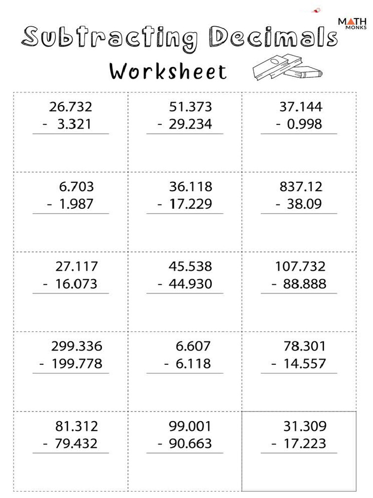 Adding and Subtracting Decimal Numbers | PDF