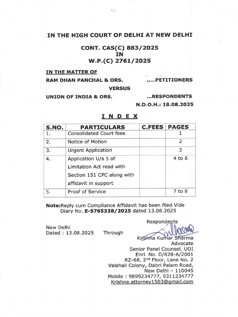 Condonation of Delay Application | PDF | Judiciaries | Justice