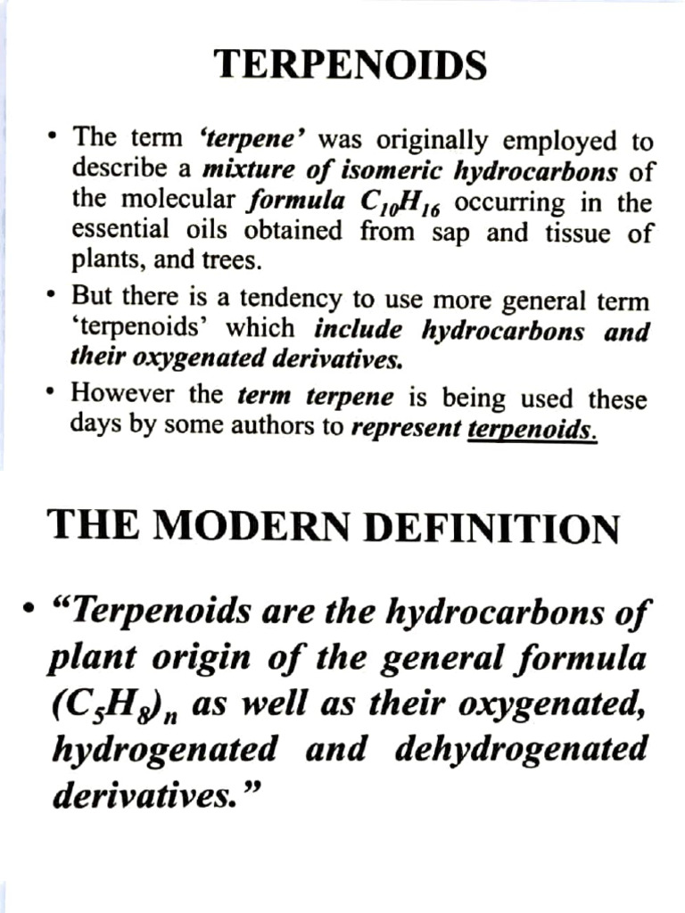 Understanding Terpenoids and Isoprene Rule | PDF