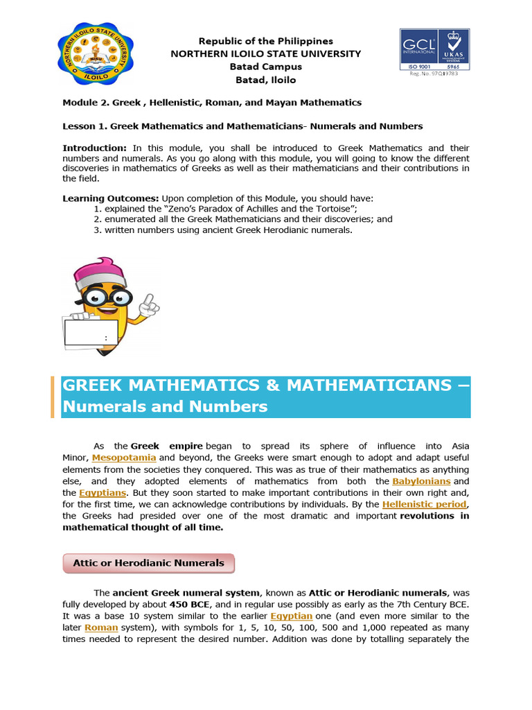 Edited Module 2 in History of Mathematics Lesson 1 | PDF | Mathematical Proof | Infinity