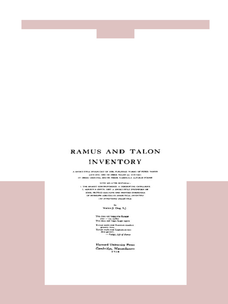 Ramus and Talon Inventory Walter J. Ong 2025 Easy Download: (4.6/5.0 ...