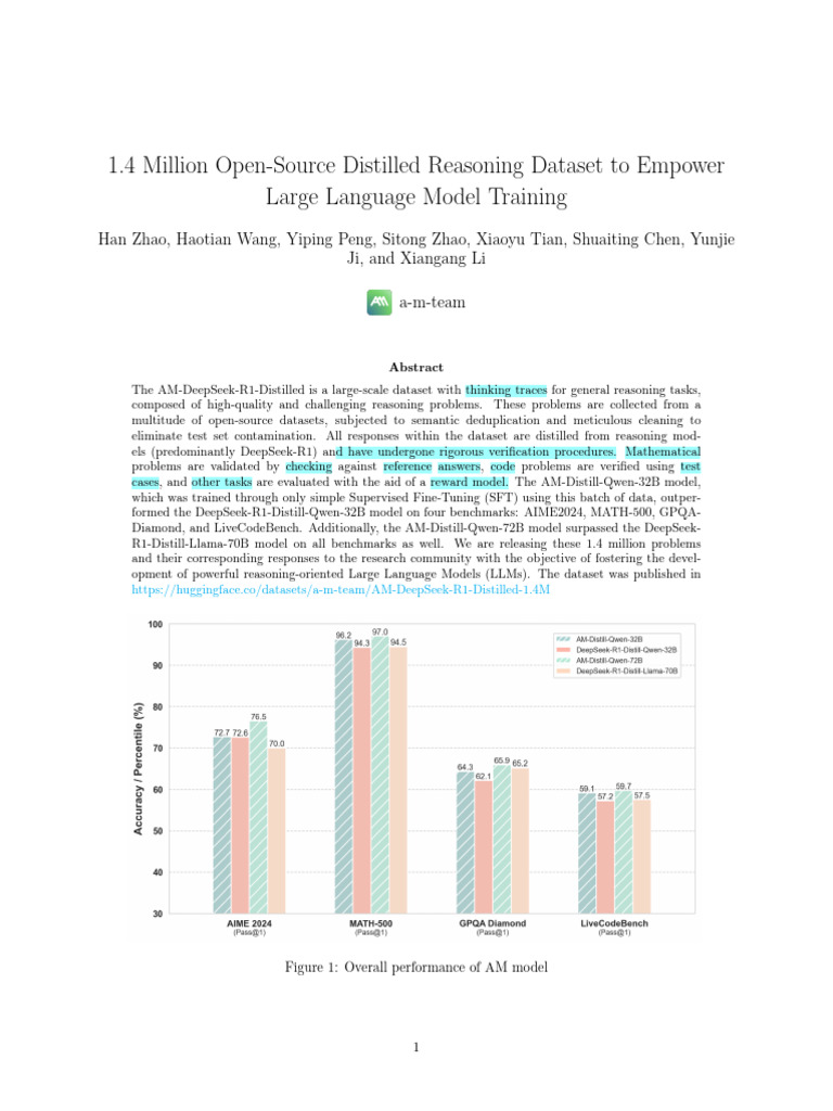 14 Million OpenSource Distilled Reasoning Dataset To Empower Large Language Model Training ...