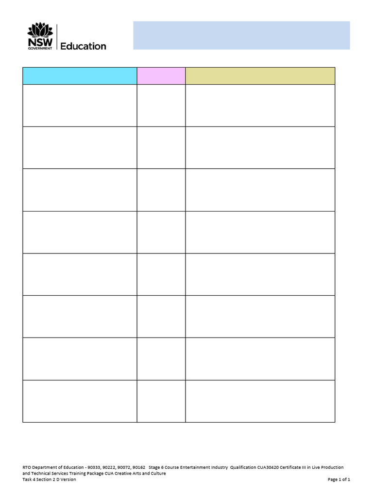 Bump-in/Bump-out Schedule for Live Production | PDF