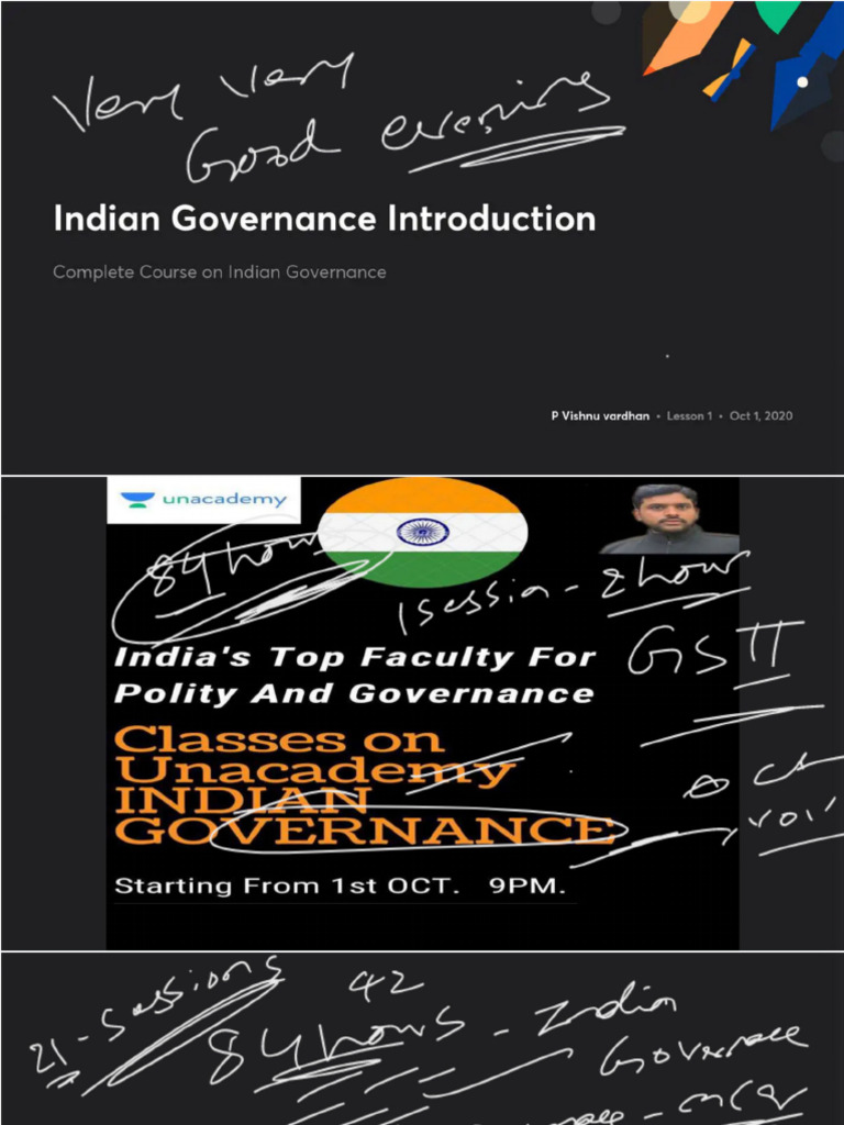 Indian Governance Introduction With Anno | PDF