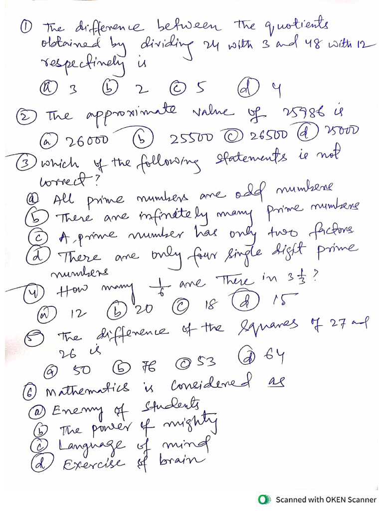 Maths (Upper TET Mock Test) | PDF