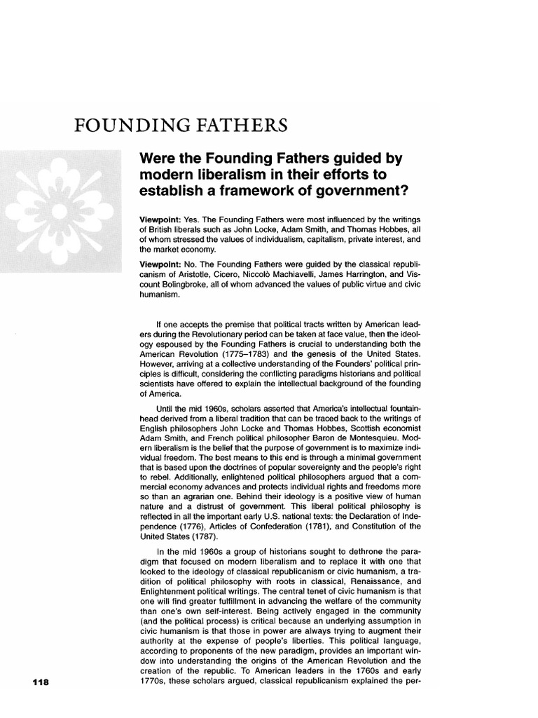 Founding Fathers | PDF | Liberalism | Thomas Jefferson